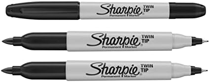 Sharpie Pennarelli indelebili a doppia punta, inchiostro nero ...