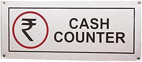 MK SIGN Cash Counter Signage - Stainless Steel (12''X5'' inch) : Amazon ...