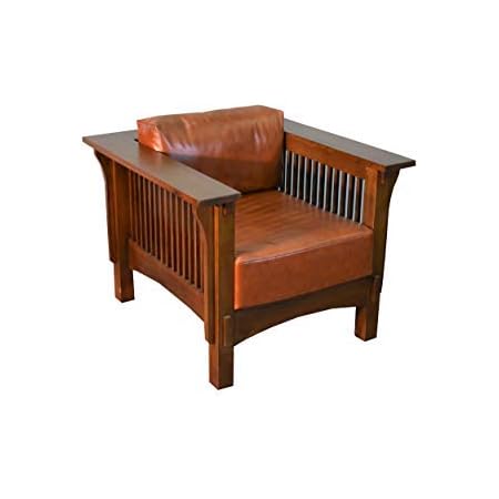 Amazon.com: Crafters & Weavers Mission Crofter Style Oak and Leather ...