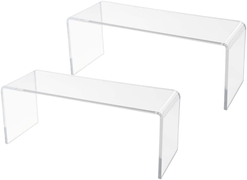 Amazon.com: 2 Pack Clear Acrylic Riser Display Stand 10 Inch Wide x 4 ...