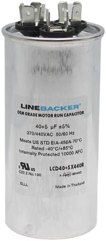 Amazon.com: BlueNatHxRPR 40-5 uF MFD CBB65 Capacitor Air Conditioner Capacitor Round Dural Motor ...