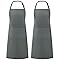 Syntus 2 Pack Adjustable Bib Apron Waterdrop Resistant with 2 Pockets ...