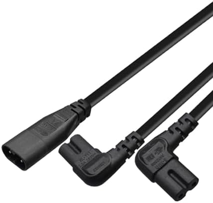Amazon.com: IEC320 C8 to Dual C7 Power Splitter Cable, 1 in 2 Out, Male ...