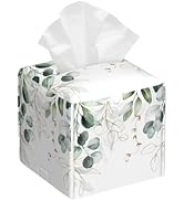 Amazon.com: Tissue Box Cover Square,Vintage Floral and Blue Bird Tissue ...