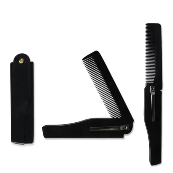 Amazon.com : Men's Pocket Beard Comb (4) with foldable handle for easy ...