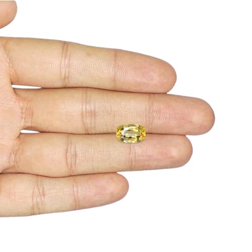 DeepMines 9.25 Carat Pushkaraj Ratna Natural Yellow Sapphire Stone ...