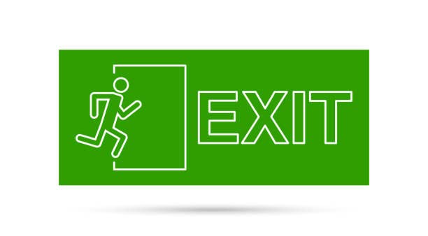 Safety Sign Sticker | Exit, Signage, Waterproof Sticker : Amazon.in ...