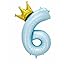 Amazon.com: Giant Pale Blue 6 Number Crown Balloons 40 Inch Light Blue ...
