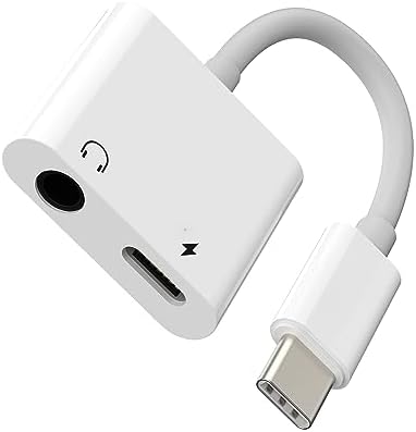 USB-C to 3.5mm Jack Adapter for iPhone 15 (2in1) Aux Dongle Type C ...