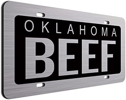 Amazon.com: 6" x 12" Novelty Oklahoma Beef License Plate Beef Farmer ...