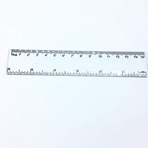 Chris.W 20 Pack Clear Plastic Ruler 6 Inch Straight Ruler - Want It All