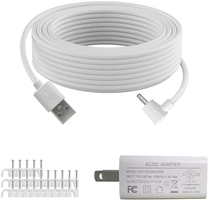 Amazon.com: 33 FT Camera Power Cord for Ring Stick Up Cam Plug-in ...