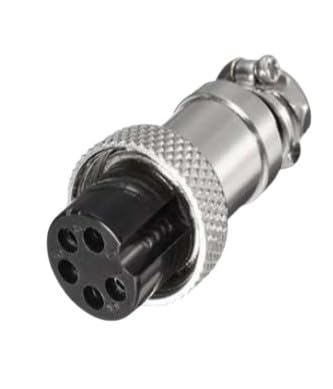 Pro3D M12/GX12 5 Pin Female Aviation Plug Connector : Amazon.in ...