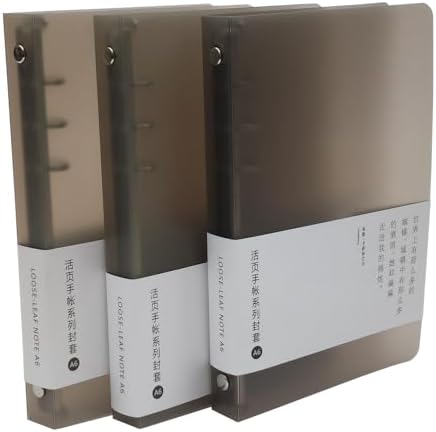 Amazon.com : 3 Pack A5 A6 B5 Round Ring Binder Cover 6-Ring 9-Ring PVC Binder Covers Refillable ...