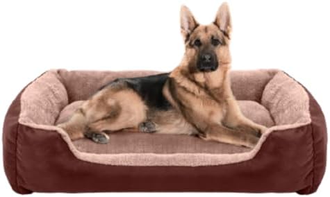 DRILLY Premium Fur 4XL Dog Bed for Extra Large Dogs Washable-Orthopedic ...