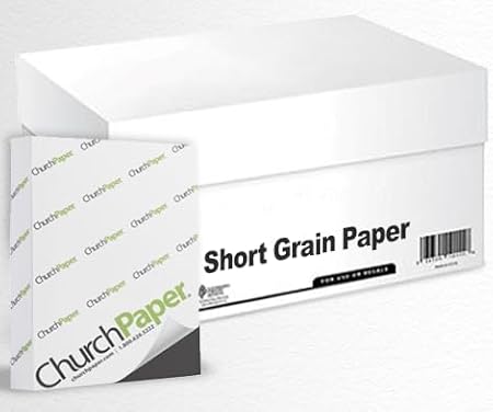Amazon.com: Church Paper White Short Grain 11 x 8.5″ 20/50lb Text, Book ...