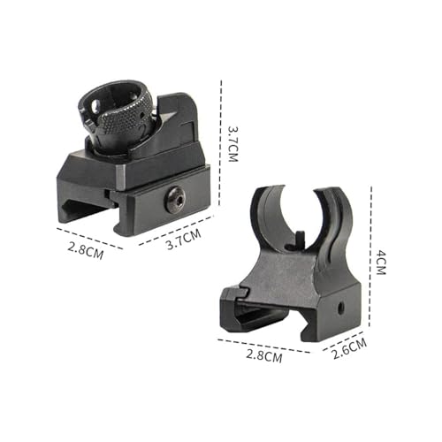 Tactical Low Iron Steel Front & Rear Sight Set Picatinny Diopter Metal ...