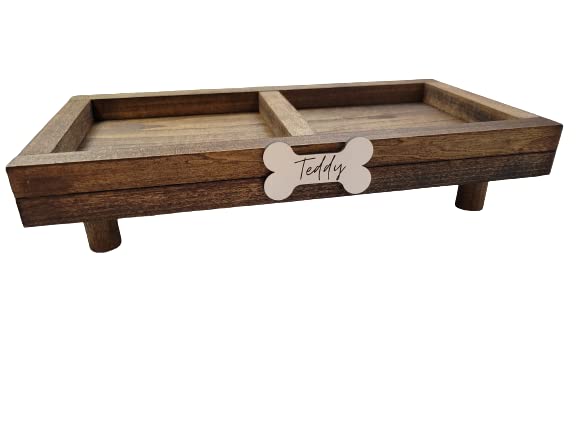 Amazon.com: Custom Dog Bowl Feeding Stand | Personalized Breed Dog ...