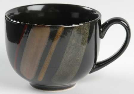 Amazon.com | Sango Avanti Black Jumbo Mug, Fine China Dinnerware ...