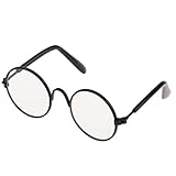 ・ブランド:DYNWAVE・製造元:DYNWAVE・製造元/メーカー部品番号:88066a0246c8c3522cfc93e5fee6ccfc・1/6の人形のための春の眼鏡の寺院のファッション金色と黒のフレームラウンドサングラスは、装飾服ア...