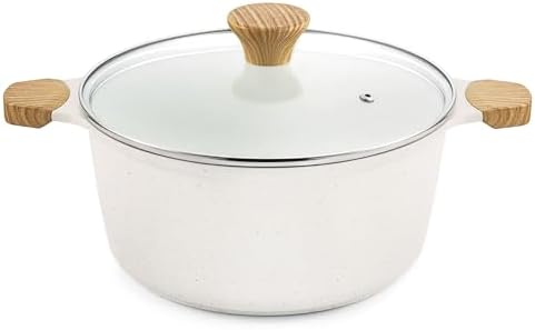 ESLITE LIFE Nonstick Stock Pot with Lid, 5 Quart Granite Casserole ...