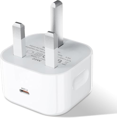USB C Plug UK, 2 Pack 25W PD Fast Charger Adapter Apple MFI Certified ...