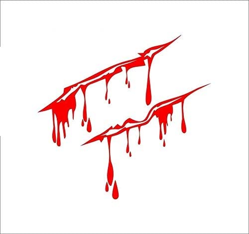 ARWY® Splashed Blood Car Sticker for Head Light Flame Stripe Windows ...