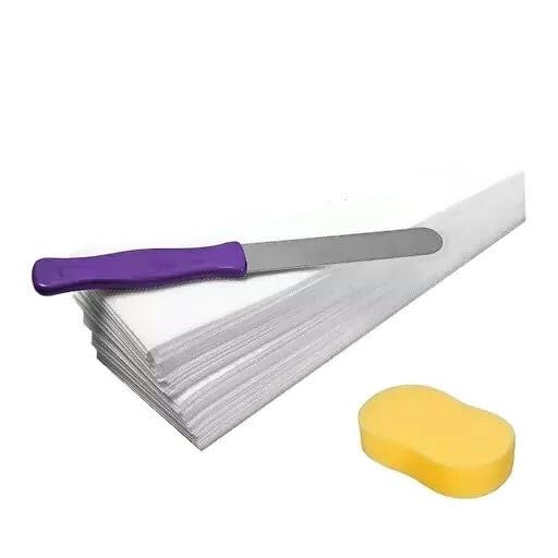 Women's Full Body Wax Strip | 1 Cleansing Sponge | 1 Knife | 60 Pcs ...