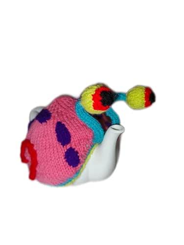 Amazon.com: Hand knit Snail tea cozy (Pink W/Neon eye stalks & decor ...