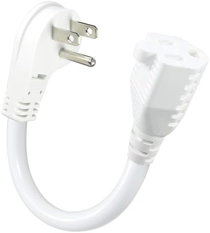 KUNCAN Short Power Extension Cord - Low Profile Wall Head 6 Inch 14AWG ...