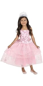 Amazon.com: Wicked Glinda Dress for Girls Premium Official Costume Pink ...