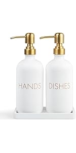 Amazon.com: Pink Dish Soap Dispenser with Stainless Steel Pump, 16 OZ ...