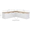 Amazon.com: Linon Harris Natural and White Two Tone Backless Corner ...