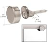 CRL Brushed Nickel Round Mirror Clips - Set - Wall Mounted Mirrors ...