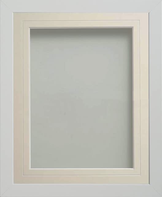 Frame Company Allington White Photo Frame with Ivory V-Groove Mount, A3 ...