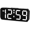 Amazon.com: Peakeep Small Digital Alarm Clock for Bedrooms Bedside ...