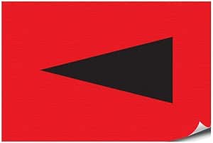 Inspection Arrow Labels - Vinyl/Nylon Cloth 3.18mm x 4.83mm Labels ...