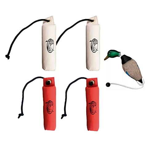 Amazon.com: HuntEmUp Dual-Pack (4) Canvas Bumpers With Throw Ropes ...