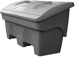 BritishBins Deluxe Grey 400 ltr Rock Salt Storage Bin Grit Dispenser ...