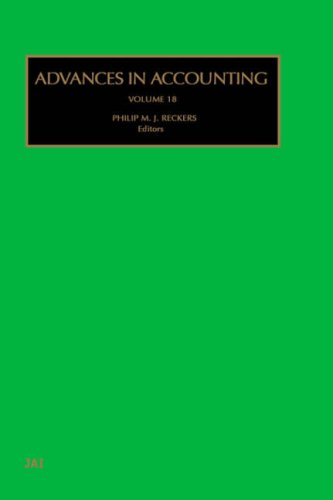 Advances in Accounting (Volume 18): Reckers, Philip M J: 9780762307197 ...