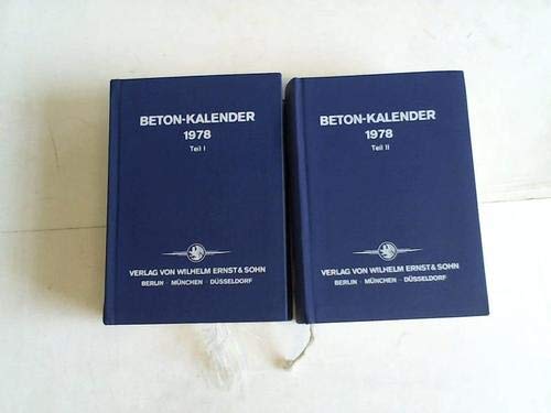 Beton-Kalender. 1978. Teil 1 und Teil 2. : Amazon.de: Bücher