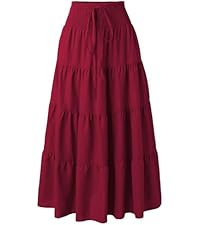 Adigaber 2 en 1 Jupon Femme Long Taille Haute Longue Maxi Jupe Bohême ...