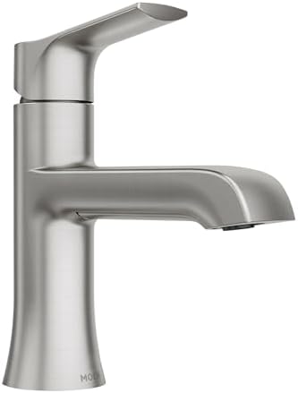 Moen LISO Spot Resist Brushed Nickel One-Handle Bathroom Faucet, One ...