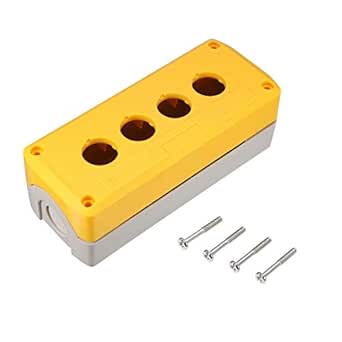 sourcing map Push Button Switch Control Station Box 22mm 4 Button ...