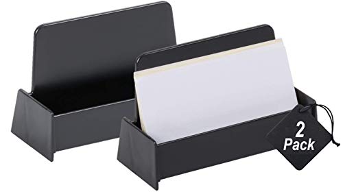 Snapklik.com : Business Card Holder Desk, Black Plastic Desk Card ...