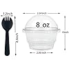 Amazon.com: ALMOXVYE 100 Pack 8 Oz Clear Plastic Cups with Dome Lids ...