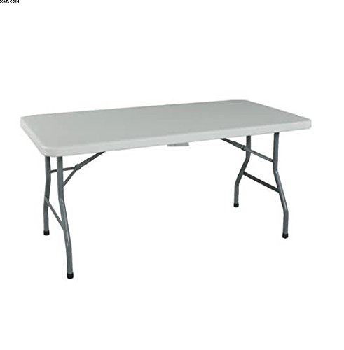 Mavi Plastic 6 Seater Foldable Dining Table (Grey) : Amazon.in: Home ...