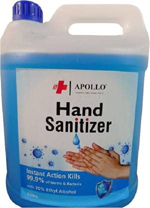 APOLLO HAND SANITIZER SPRAY LIQUID 5 LITER (PACK OF 1) : Amazon.in ...