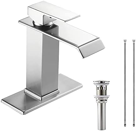 Midanya Bathroom Sink Faucet Waterfall Spout Single Handle 1 Hole Deck ...
