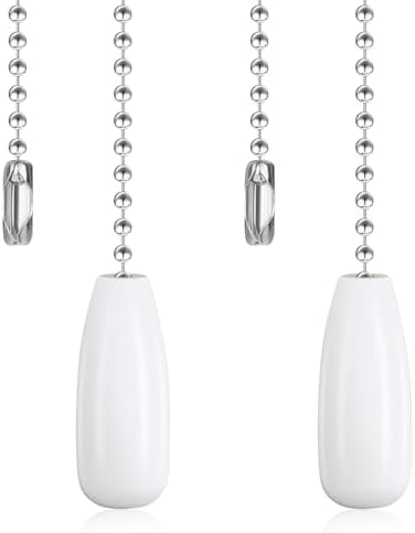 Ceiling Fan Chain Pulls White Wooden Pull Chain Extension for Ceiling ...